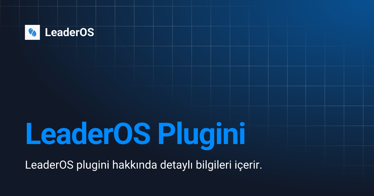 LeaderOS Plugini | LeaderOS